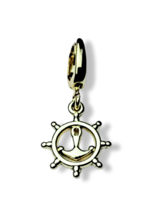 DIJE SILUETA DE TIMÓN DORADO – LaPerlaJoyerias